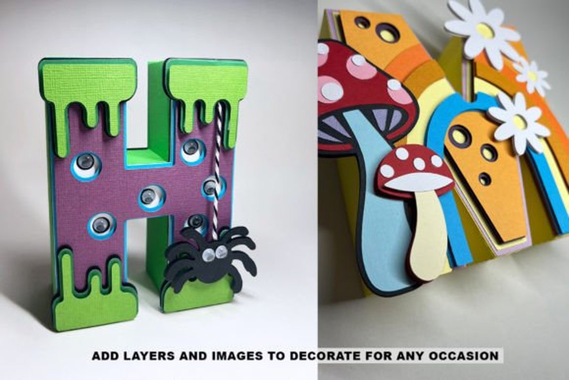 3D Letters and Numbers SVG and DXF Files - Etsy Canada