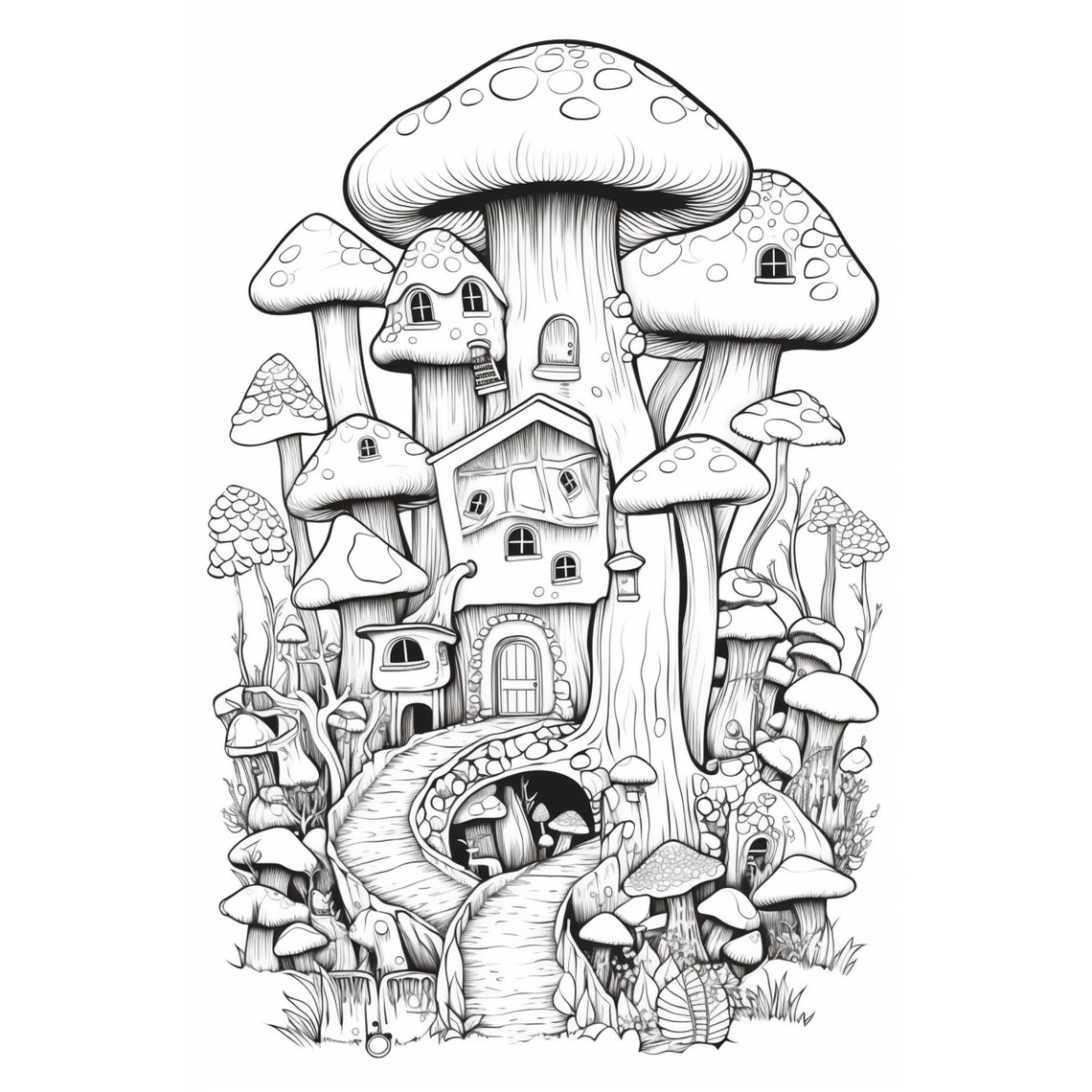 Magical Mushrooms Coloring Book - Etsy