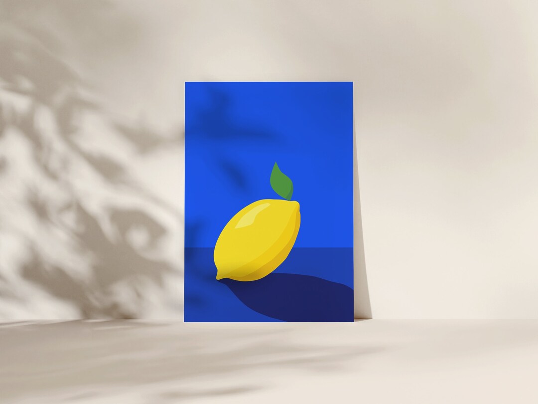 AMALFI LEMON, A4 Print, Semi-glossy Paper, Lemon Print, Lemon Wall ...