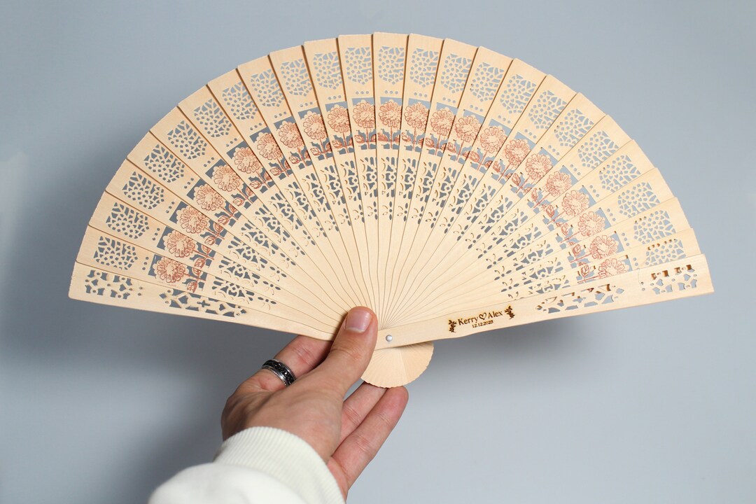 50 PCS Hand Fan Wedding Favors, Bridesmaid Gifts, Custom Hand Fan Gifts ...