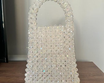 Handmade Crystal Beaded Handbag, Luxury Crystal Beaded Evening Bag ...
