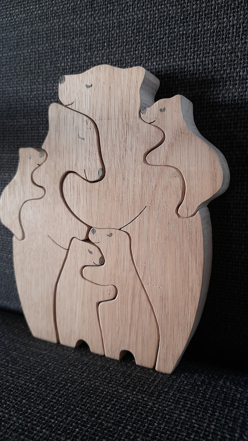 Scrollsaw Pattern, Wooden Hugging Bears, Download, Family of 2, 3, 4, 5 ...