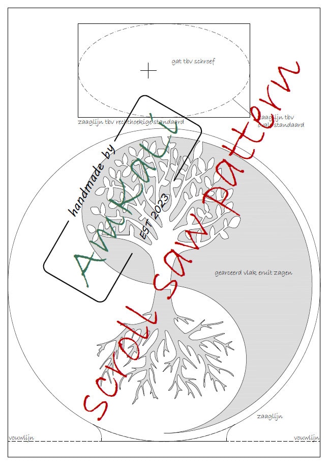 Scrollsaw Pattern, Wooden Tree of Life, Yin Yang, Wall Decoration ...