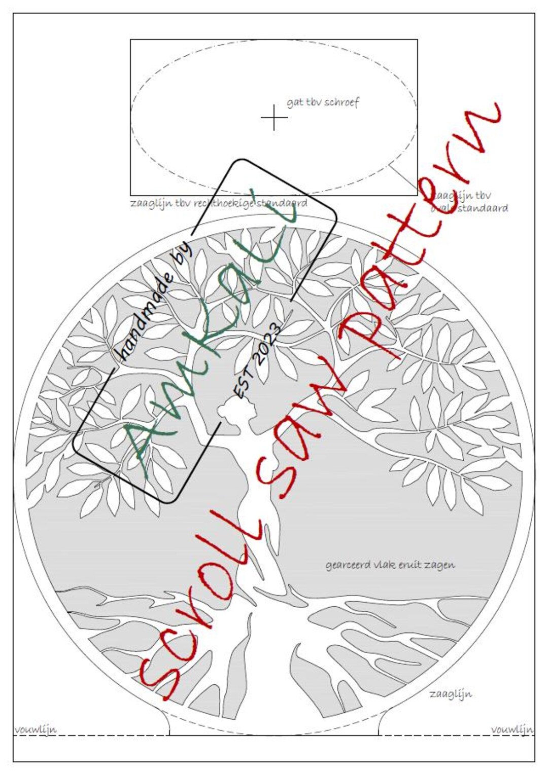 Scrollsaw Pattern, Wooden Tree of Life, Female, Wall Decoration ...