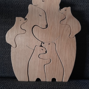 Scrollsaw Pattern, Wooden Hugging Bears, Download, Family of 2, 3, 4, 5 ...
