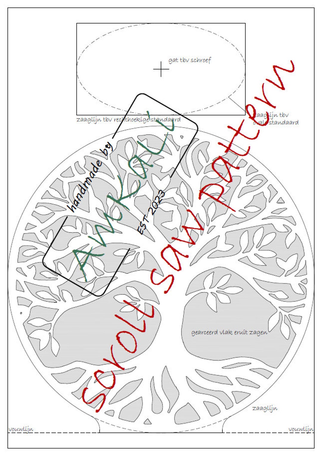 Scrollsaw Pattern, Wooden Tree of Life, Wall Decoration, Download ...
