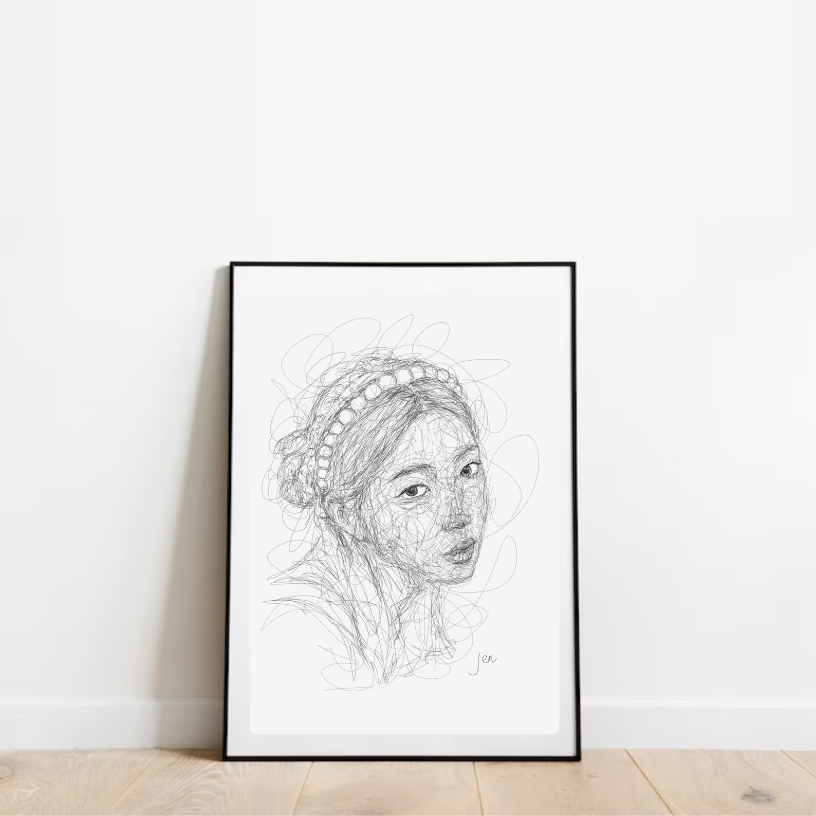Custom Line Drawing From Photo, Scribble Art, Kpop Fanart, Personalized ...
