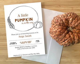 Cute Fall Baby Shower Invite - Etsy