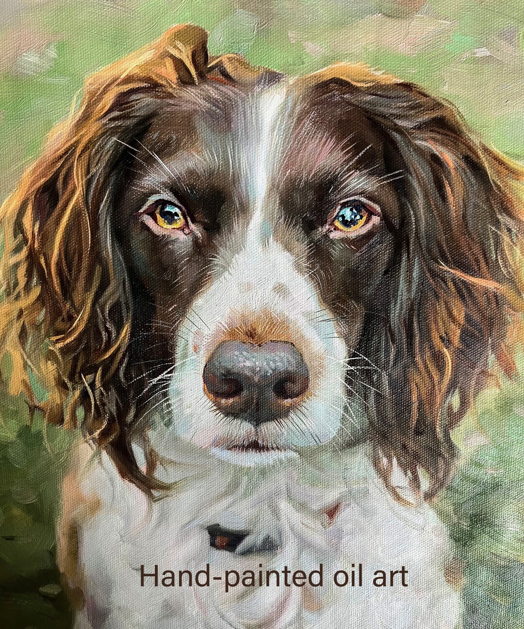 Handmade Oil Painting Custom From Photo, Commission Dog Portrait on ...