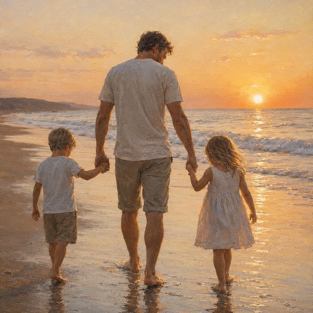 Custom Hand-painted Family Portrait Oil Painting on Canvas, Framed ...