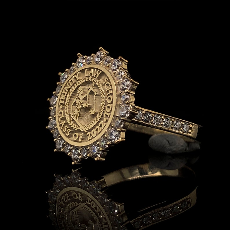 14k Gold Custom College Class Ring College Ring High School - Etsy