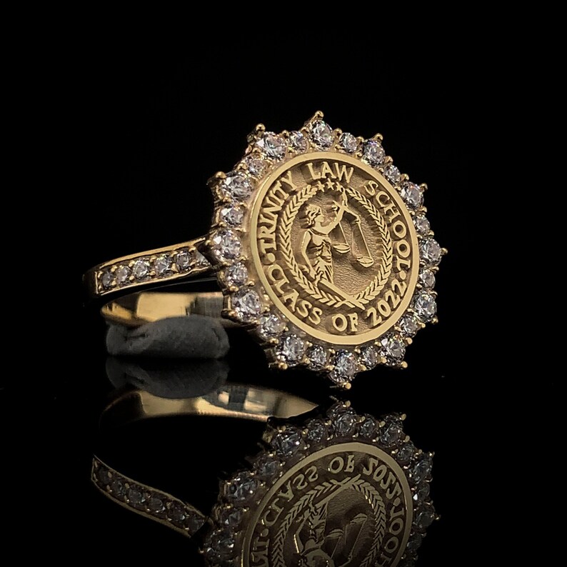 14k Gold Custom College Class Ring College Ring High School - Etsy