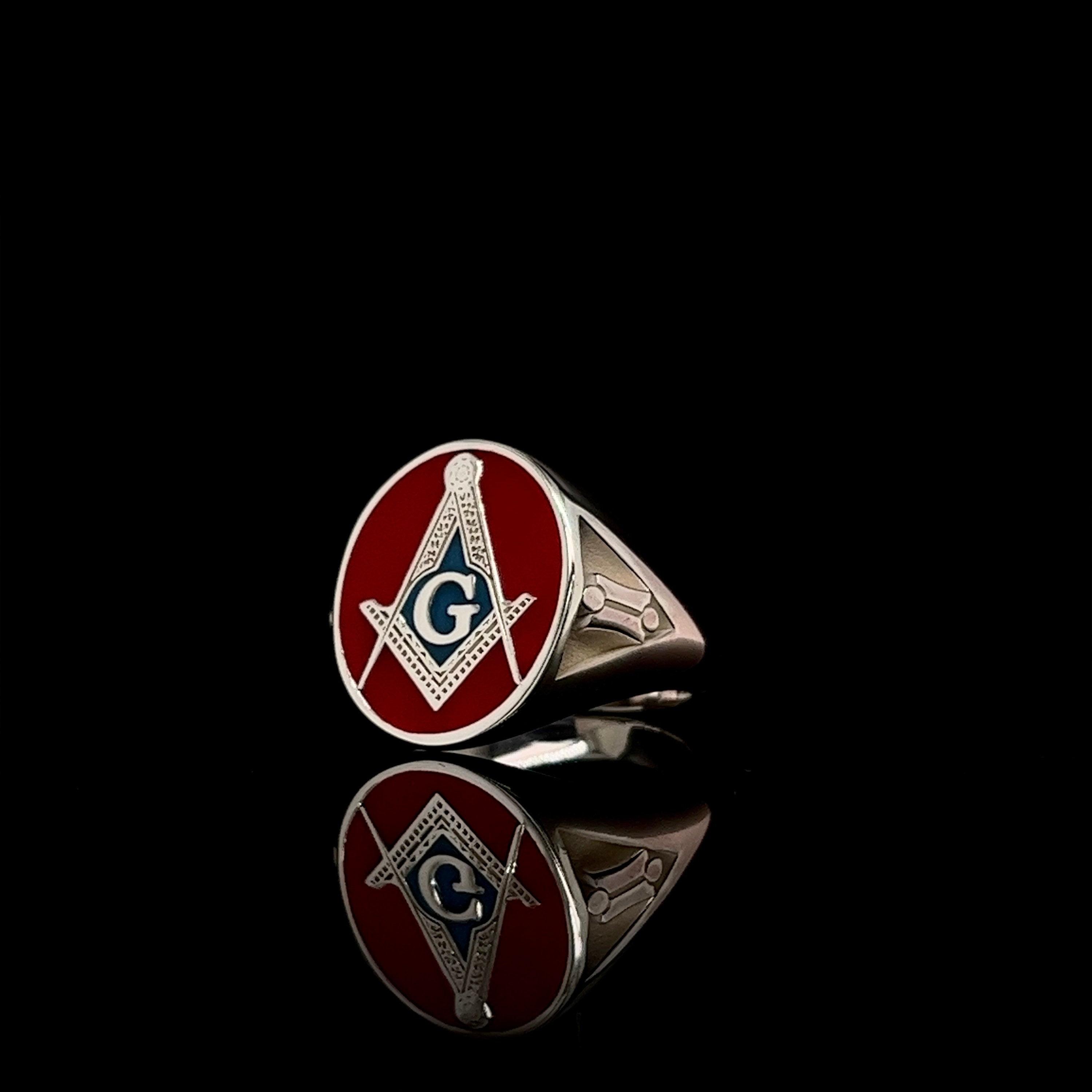 Masonic Rings, Enamel Ring , Gold Mason Rings, Free Mason Ring, Men ...