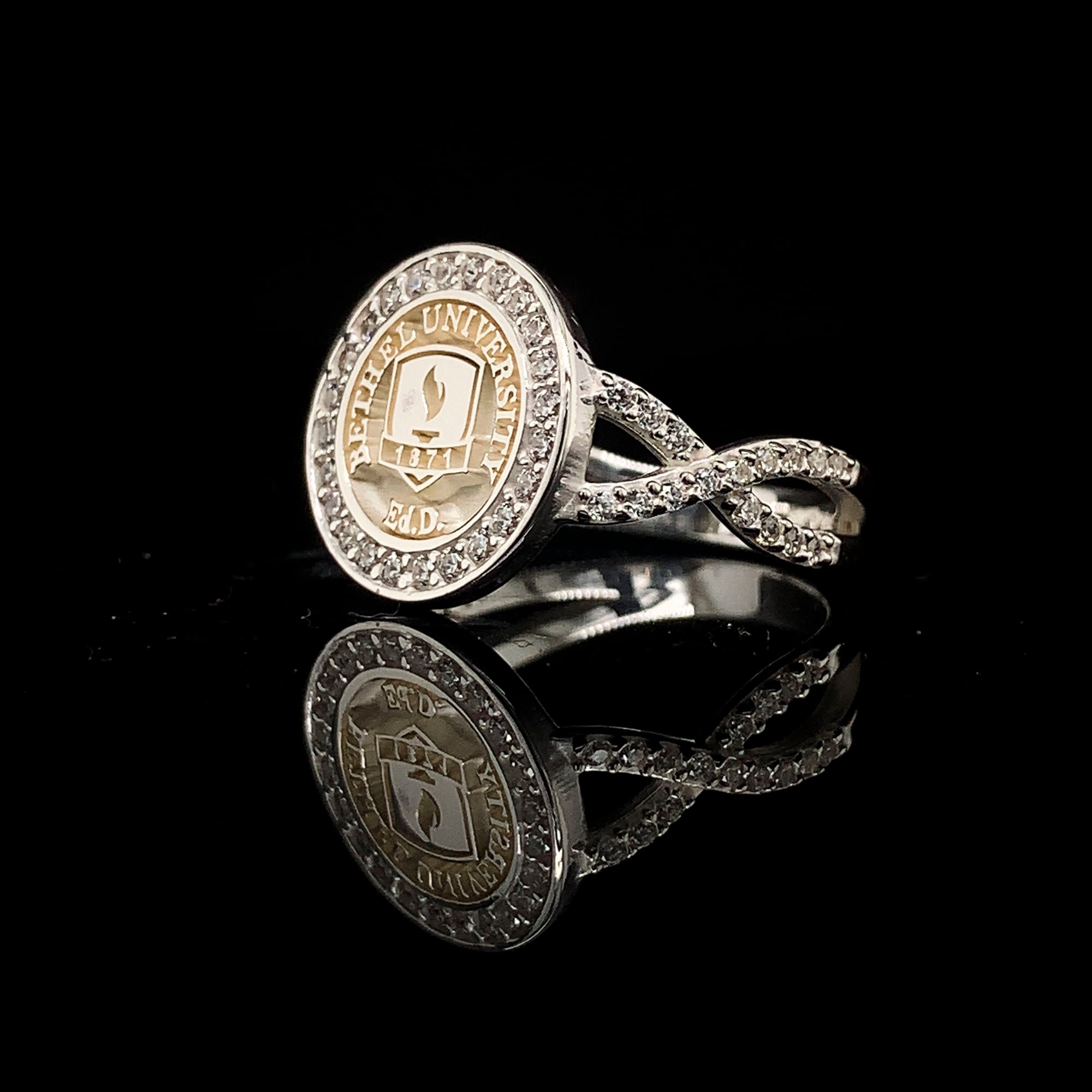 Solid Gold College Class Rings Womens Class Ring Gold Etsy