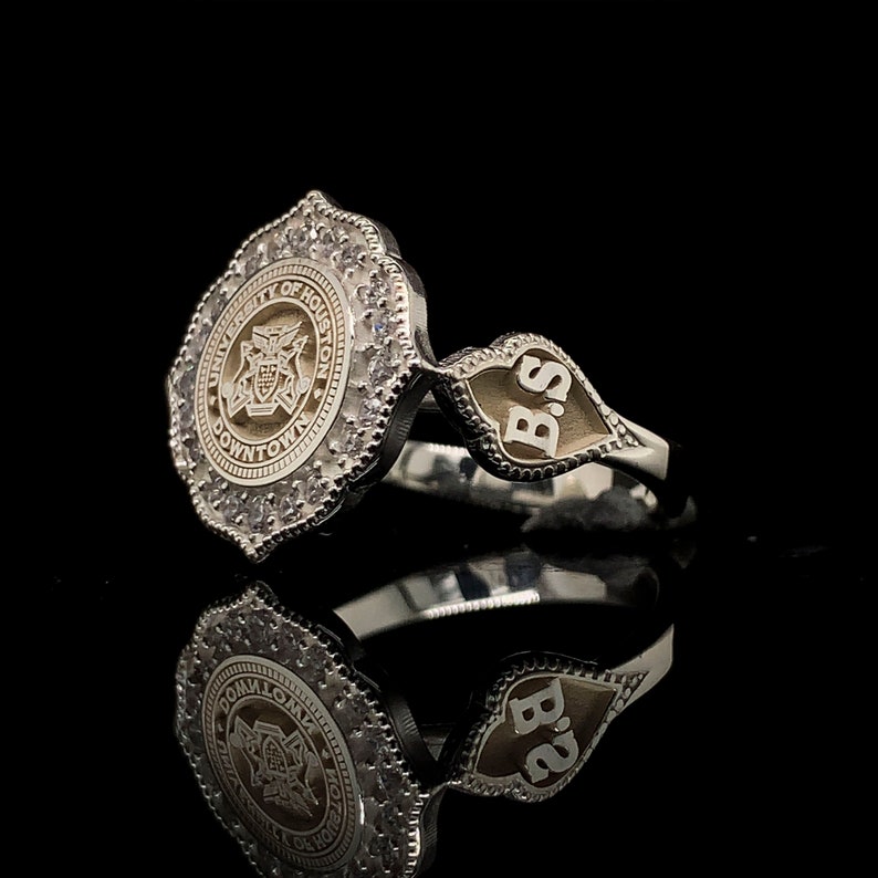 Solid Gold College Class Rings, Women's Class Ring, Gold Graduation ...