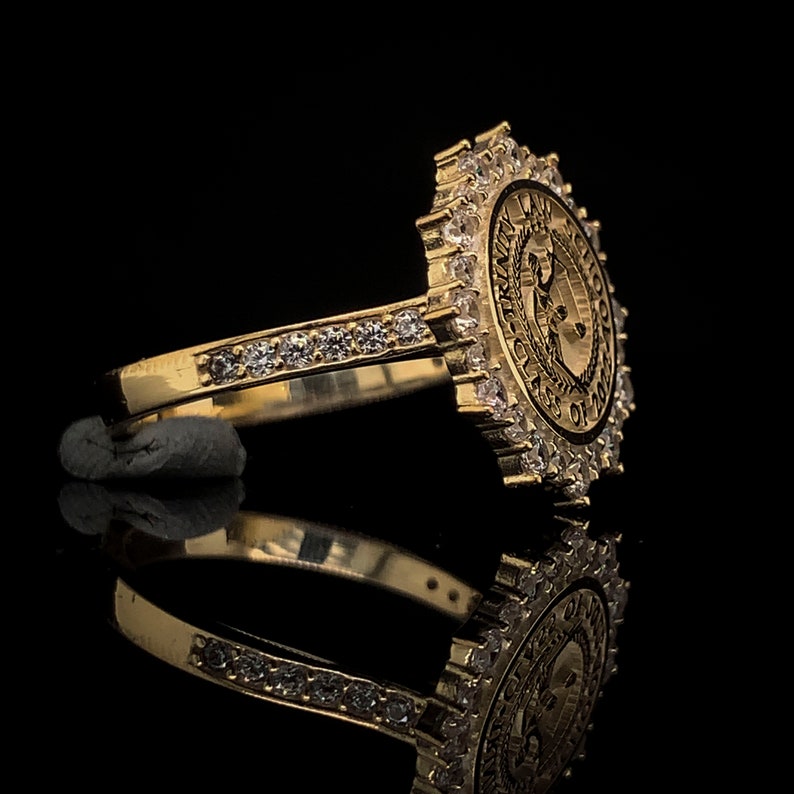 14k Gold Custom College Class Ring College Ring High School - Etsy