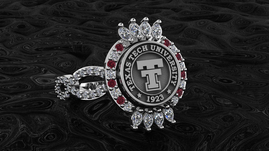 Elegant Class Ring for Women, Personalized Graduation Jewelry, Custom ...