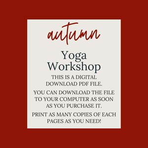 Autumn Yoga Workshop Digital Download Yoga Sequence Cards Deck Yoga ...