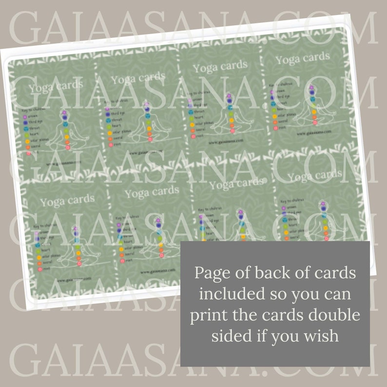 Yoga Pose Cards Digital Download Yoga Sequence Cards Hatha Yoga Card ...