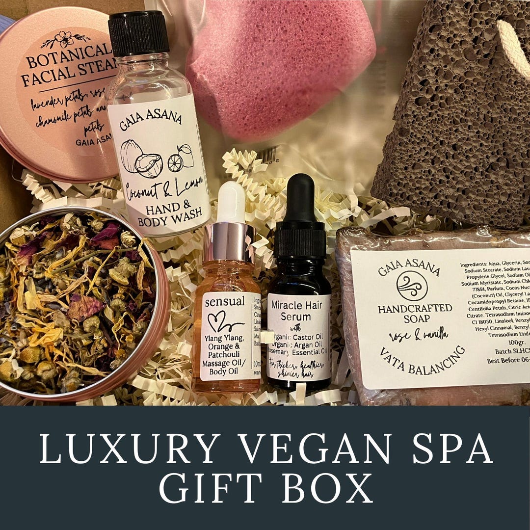 Luxury Vegan Spa Gift Box for Her Christmas Pamper Hamper for Wife ...