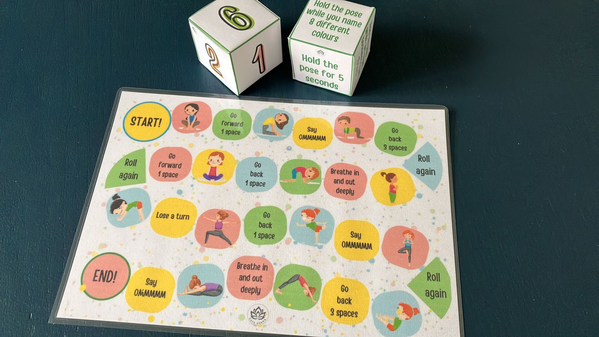 Yoga Game Kids Digital Yoga Game Yoga Dice Yoga Poses Kids Yoga ...