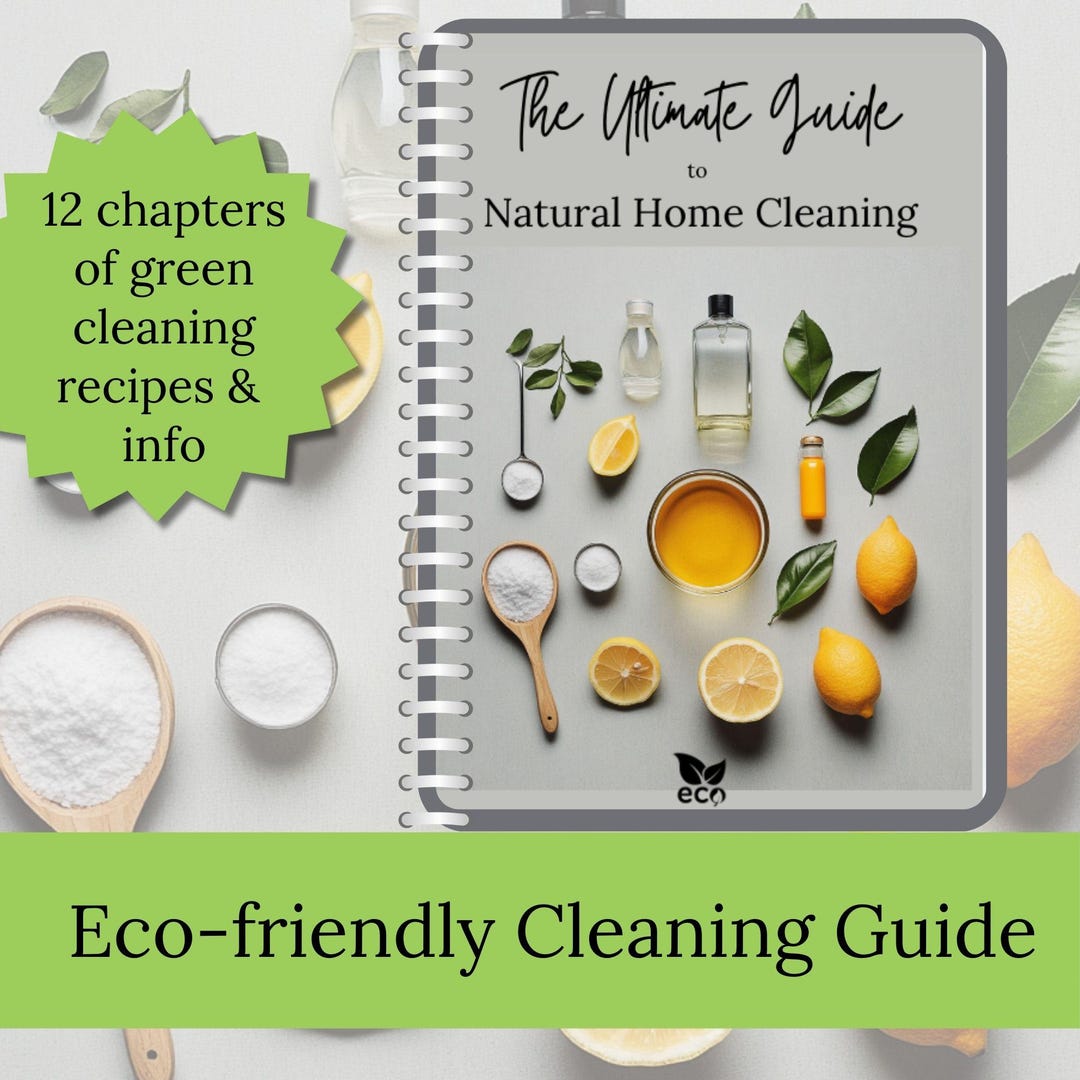 Natural Home Cleaning Guide Homemade Cleaning Recipe Eco-friendly Home ...