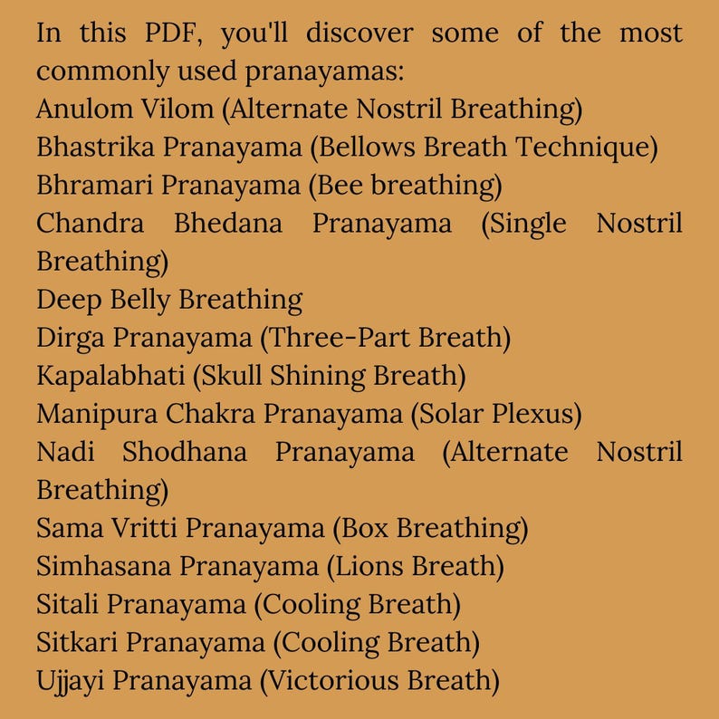 Pranayama Guide Breathwork for Yoga Pranayama for Meditation Breathing ...