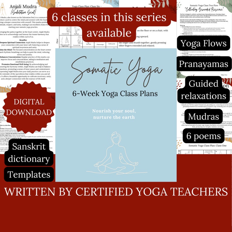 60 Minute Somatic Yoga Class Script Complete Yoga Package Digital ...