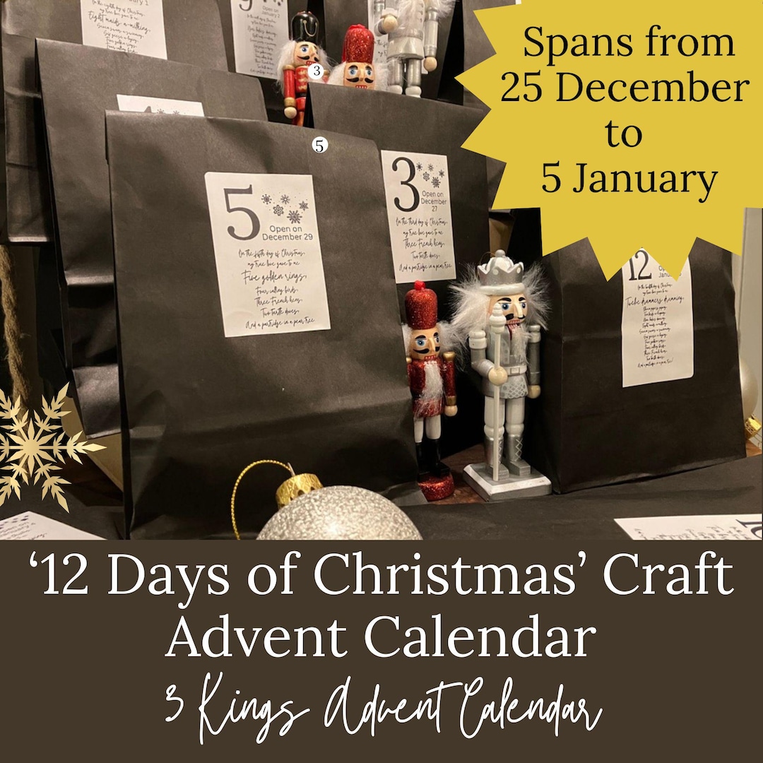 12 Days of Christmas Craft Advent Calendar 3 Kings Advent Calendar ...