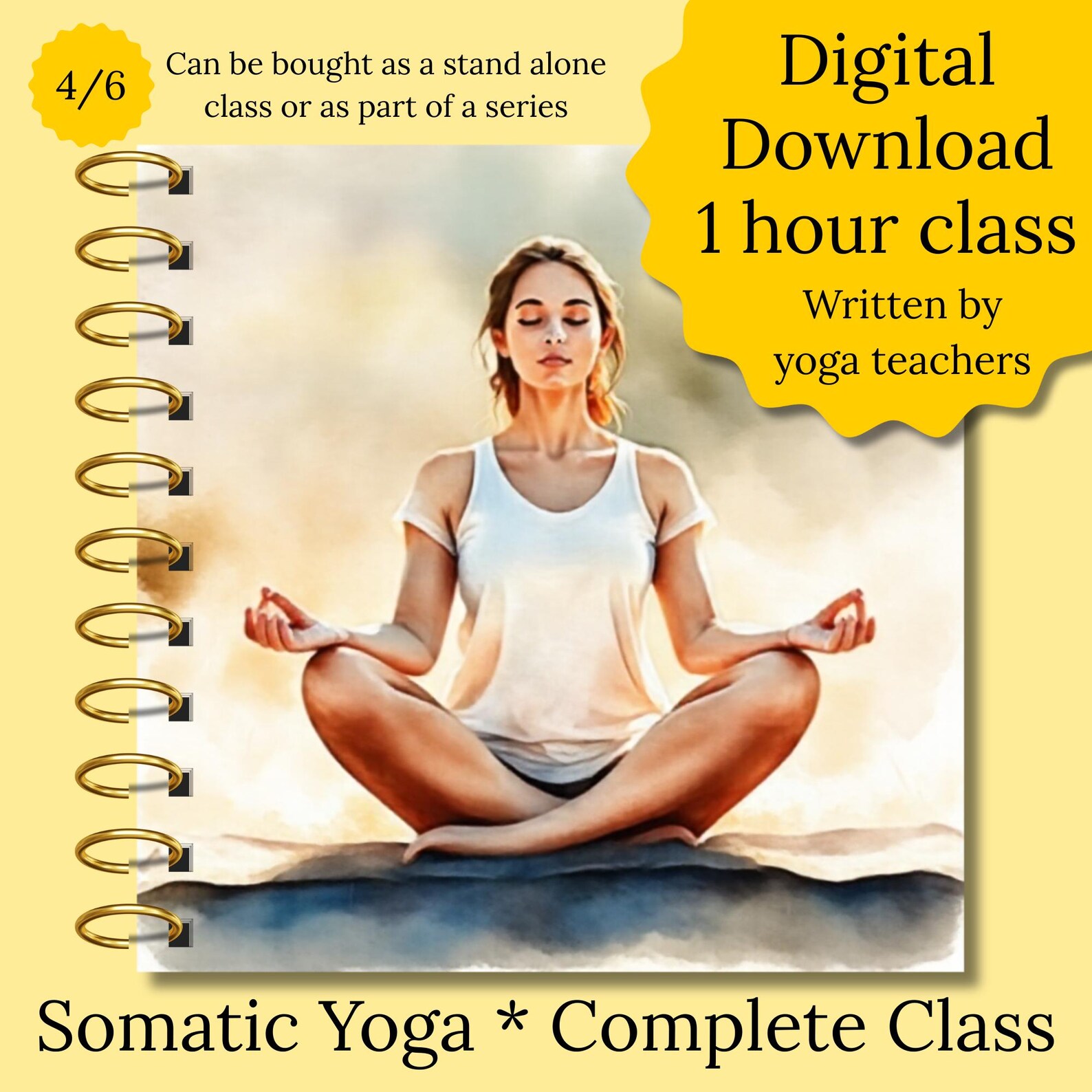 Yoga Teacher Class Complete Somatic Yoga Digital Download Practise ...