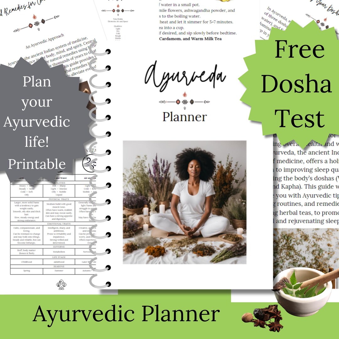 Ayurveda Planner Natural Medicine Digital Pdf Holistic Health Ebook ...