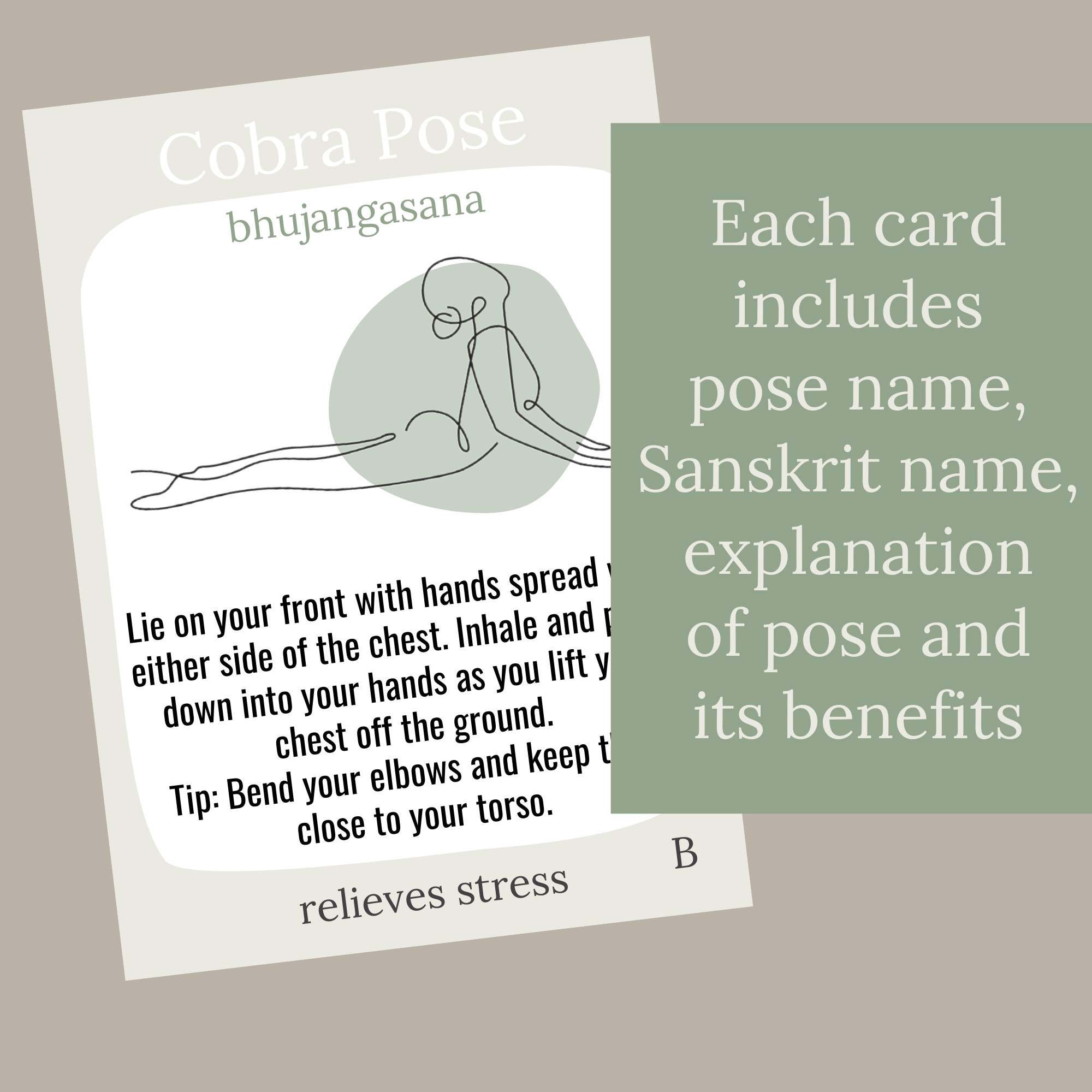Yoga Pose Cards Digital Download Yoga Sequence Cards Hatha Yoga Card ...