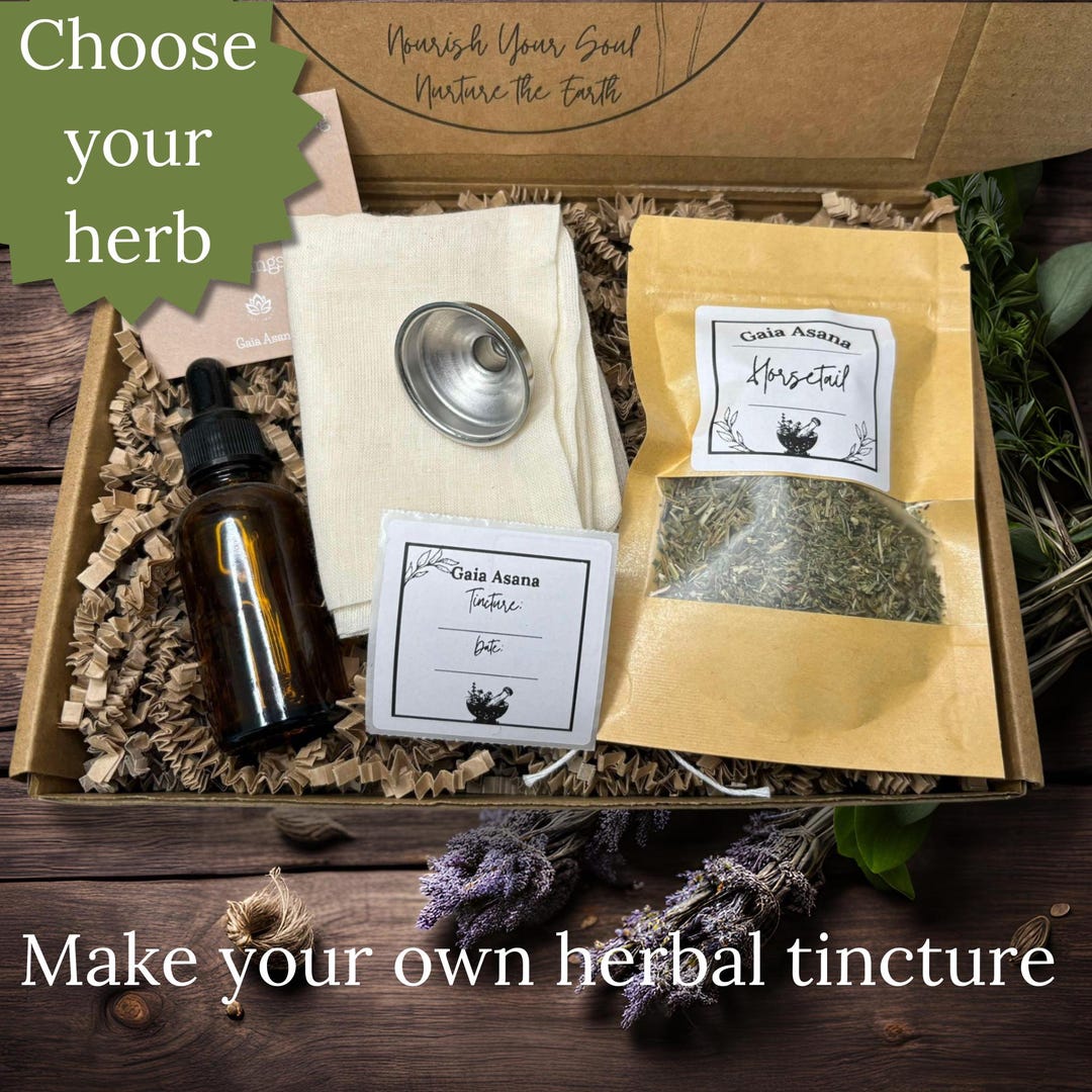 DIY Herbal Tincture Kit Remedy Kit for Beginners Herbalism Natural ...
