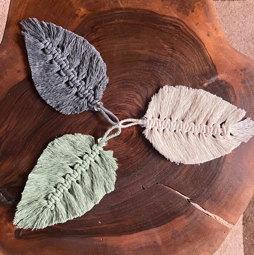 DIY Macrame Leaf Kit Diy Macrame Leaves Homemade Macrame Wall Hanging ...