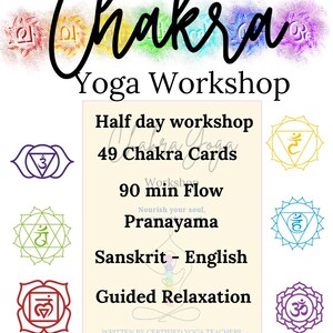 Chakra Yoga Workshop Script Complete Yoga Package Digital Download ...