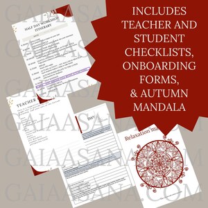 Autumn Yoga Workshop Digital Download Yoga Sequence Cards Deck Yoga ...