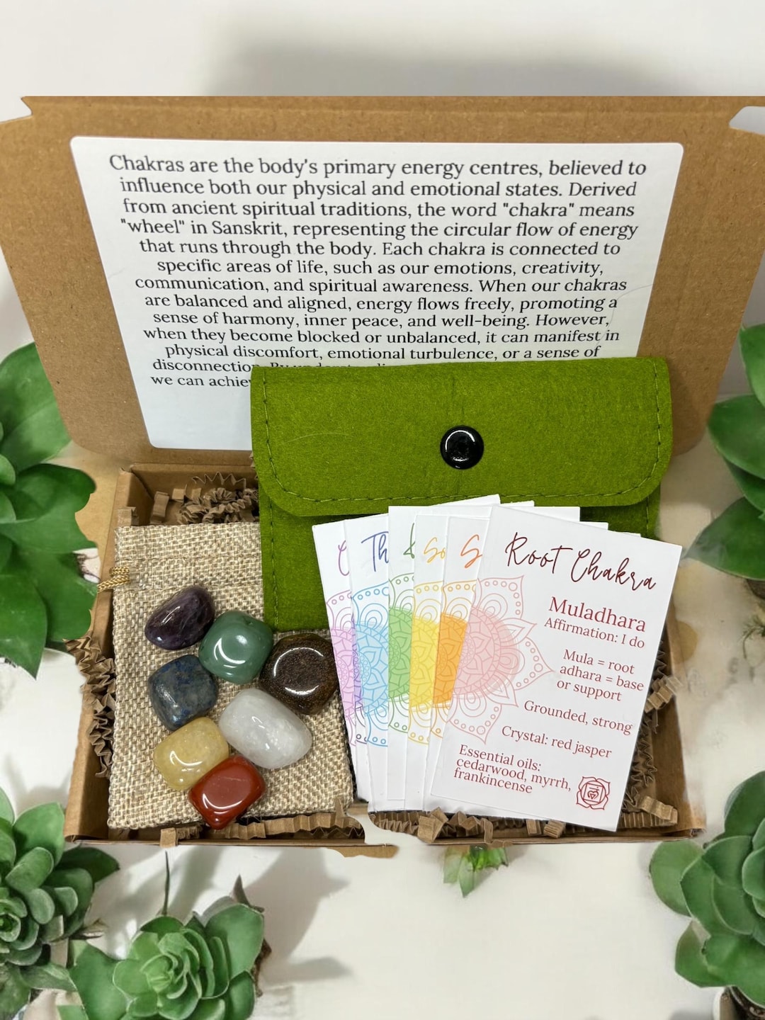 Chakra Healing Gift Set for Her Chakra Stones Gift Box for Spiritual ...