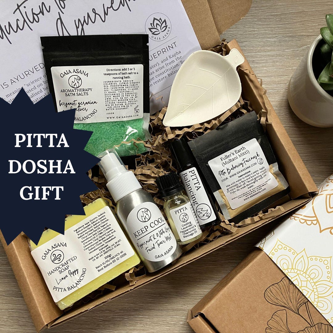 Pitta Pacifying Ayurveda Gift Box Cooling Pitta Self-care Set Ayurvedic ...