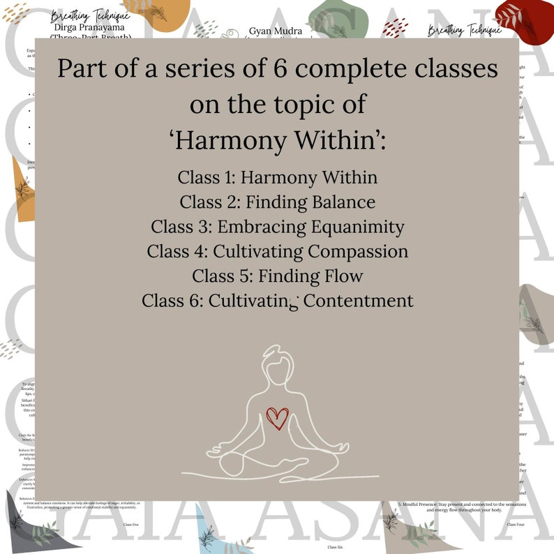 Yoga Teacher Class Complete Yoga Digital Download Practise Cards Full ...