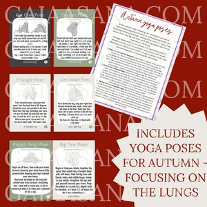 Autumn Yoga Workshop Digital Download Yoga Sequence Cards Deck Yoga ...