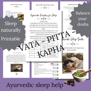 Holistic Sleep Guide Dosha Test Printable Download Personalized ...