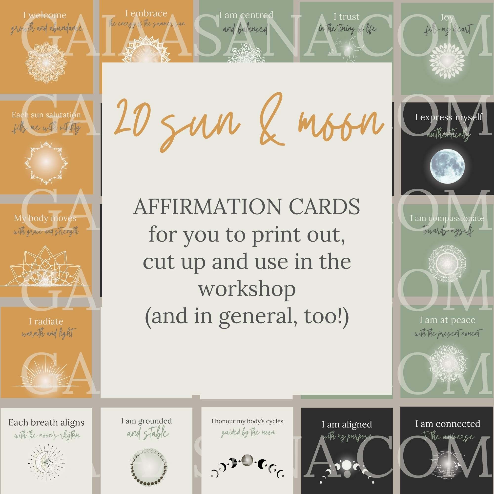 Summer Yoga Workshop Digital Download Yoga Sequence Cards Deck Yoga ...