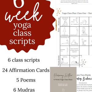 Yoga Teacher Class Complete Yoga Digital Download Practise Cards Full ...