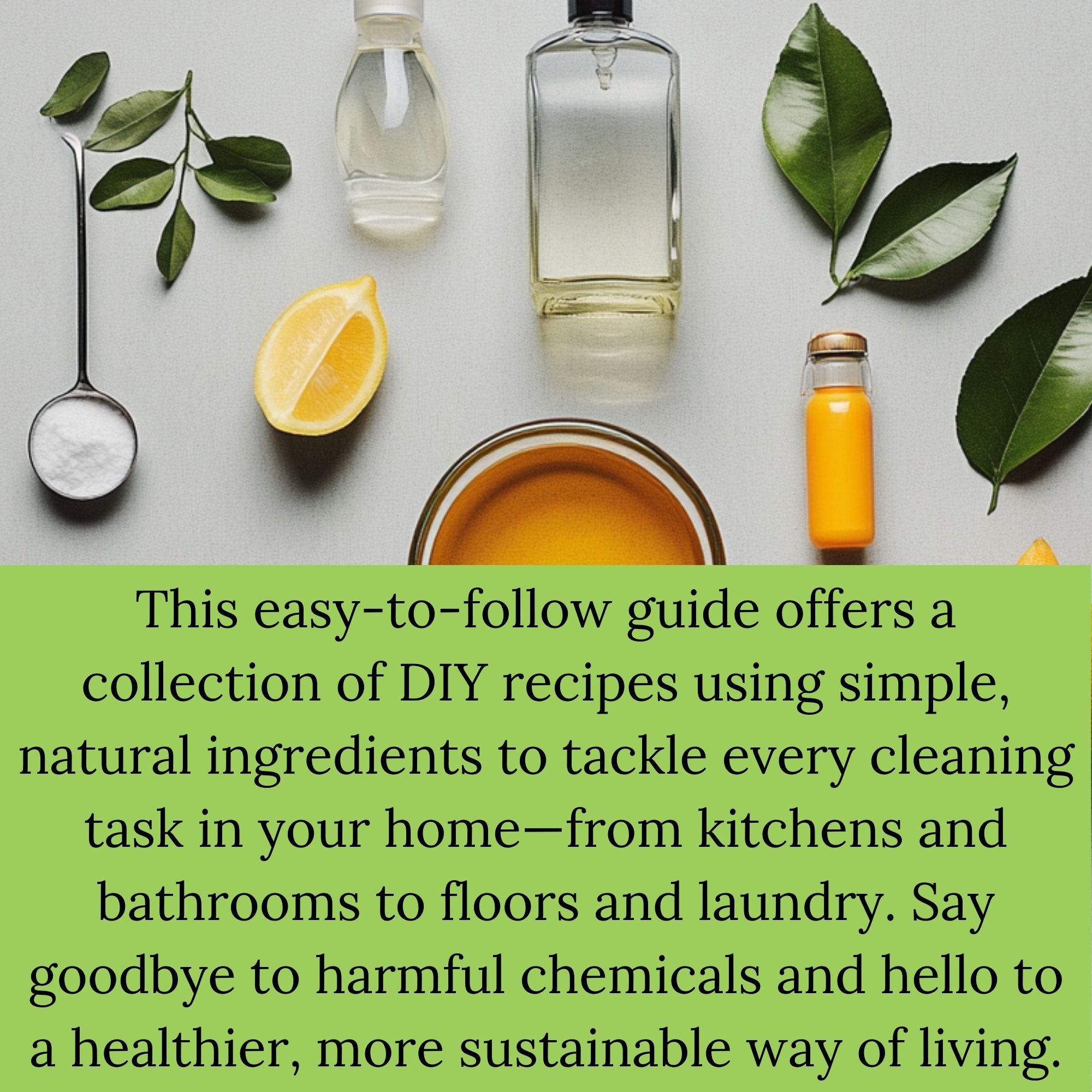Natural Home Cleaning Guide Homemade Cleaning Recipe Eco-friendly Home ...