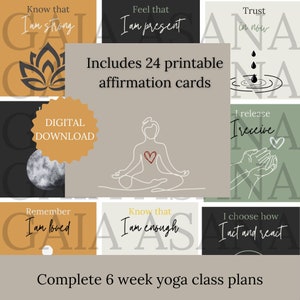 Yoga Teacher Class Complete Yoga Digital Download Practise Cards Full ...