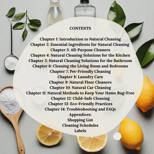 Natural Home Cleaning Guide Homemade Cleaning Recipe Eco-friendly Home ...