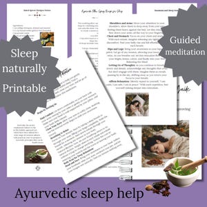 Holistic Sleep Guide Dosha Test Printable Download Personalized ...