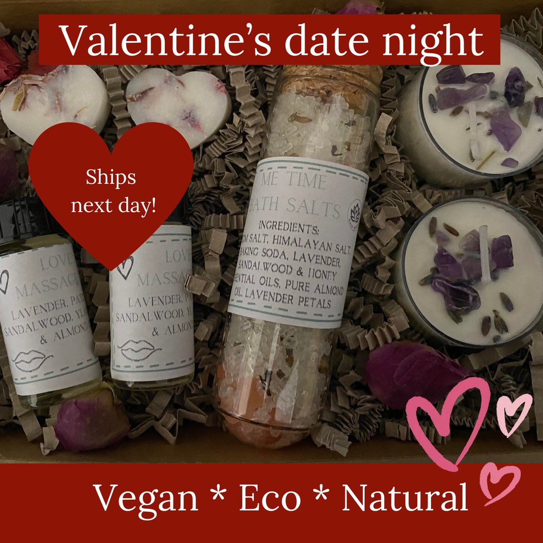 Valentines Date Night Box for Two Romantic Night in Couples Vegan Gift ...