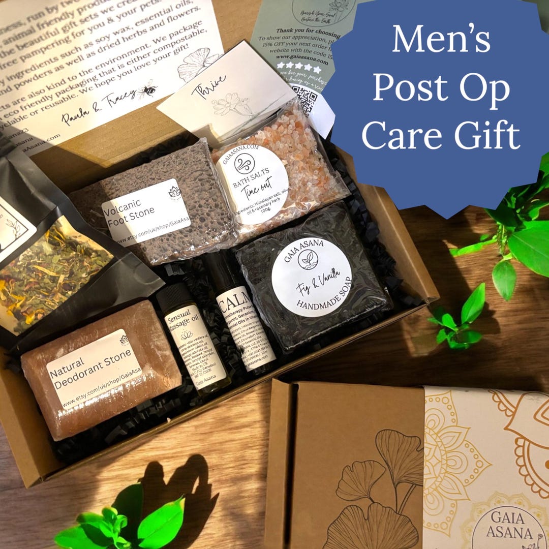 Men’s Care Package Post Op for Men Gift Get Well Soon Wellness Gift Box ...