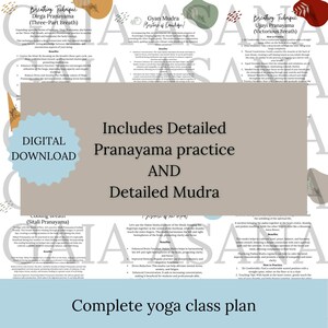 Yoga Teacher Class Complete Yoga Digital Download Practise Cards Full ...